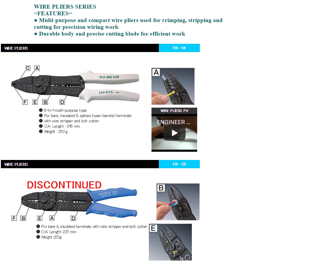 Ichiban Precision Sdn Bhd - Engineer - ENGINEER WIRE PLIERS SERIES